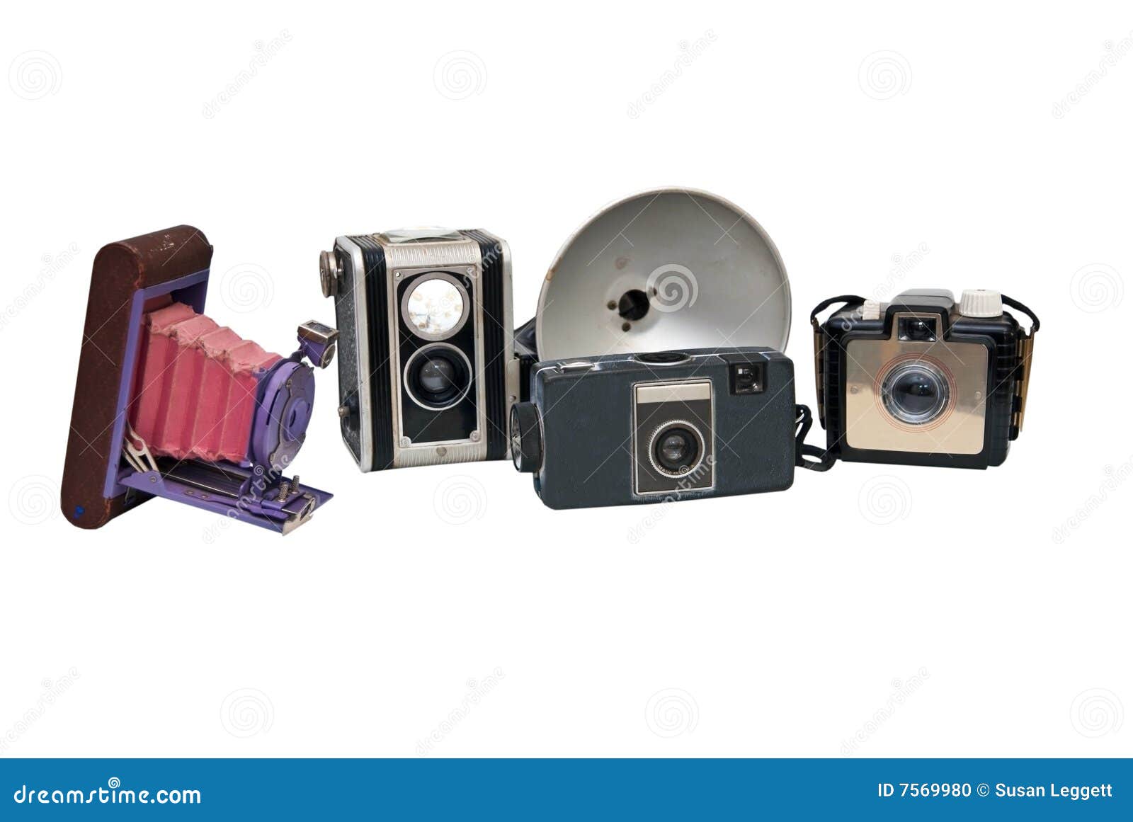 Collection of Antique Cameras Stock Photo - Image of inherit, abstract ...