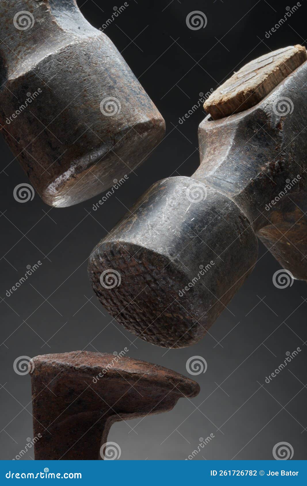 A Collection of Antique Hammers Stock Photo - Image of wallop ...