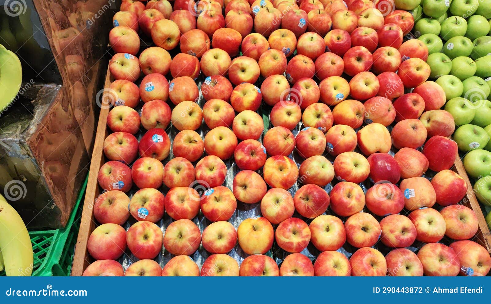 A Collection of Apples in a Supermarket Stock Photo - Image of ...