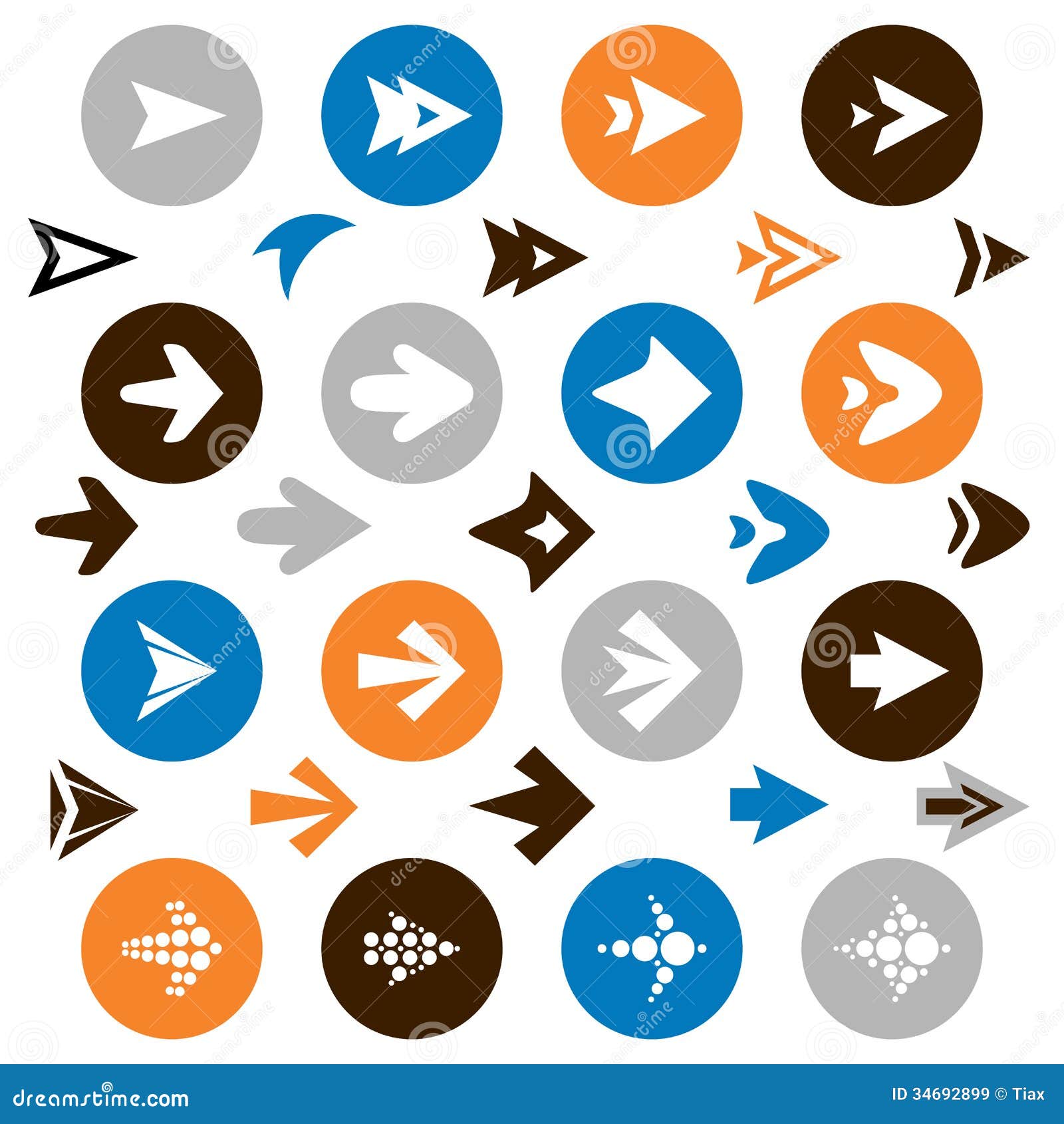 Collection of arrow icons stock vector. Illustration of cursor - 34692899