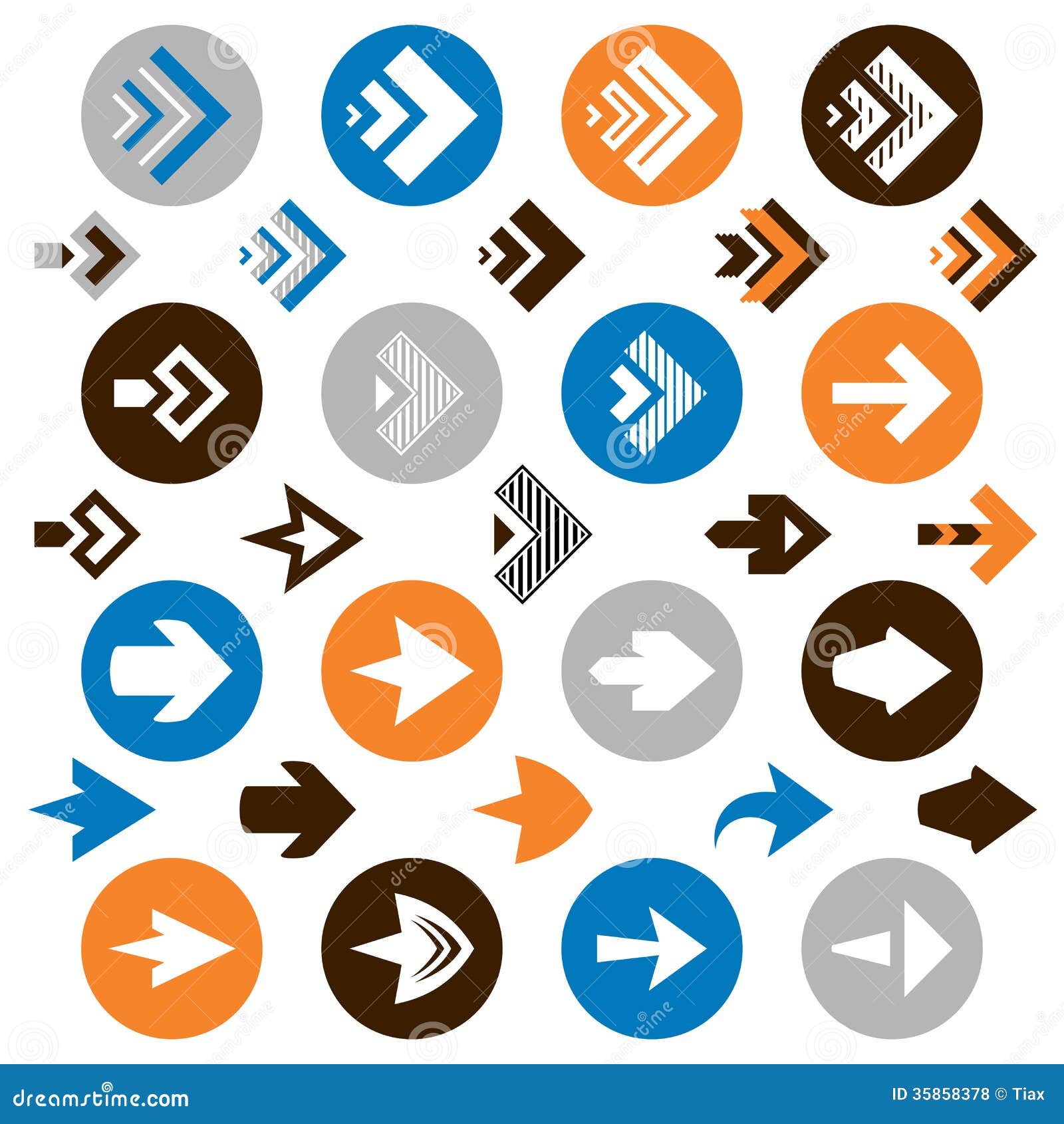 Collection of arrow icons stock vector. Illustration of arrow - 35858378