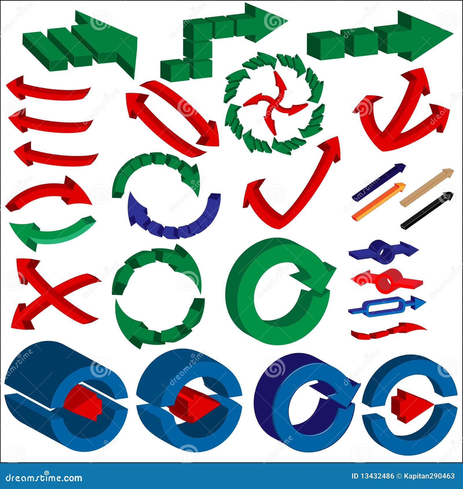 Collection arrows stock vector. Illustration of collection - 13432486