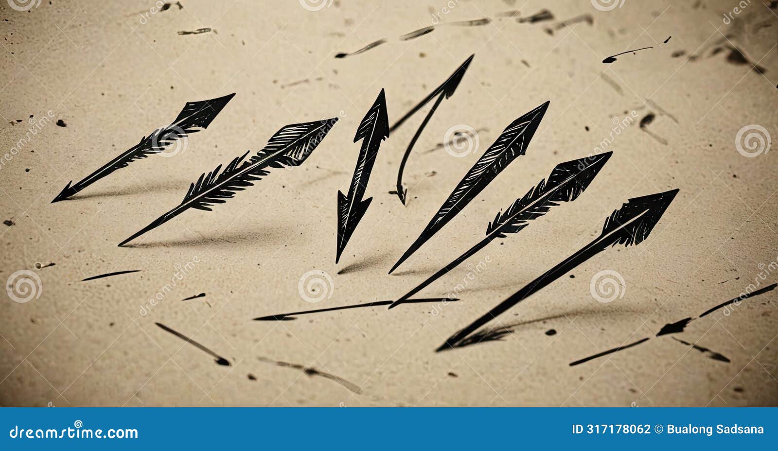 A Collection of Arrows are Depicted in this Image, with Some Arrows ...