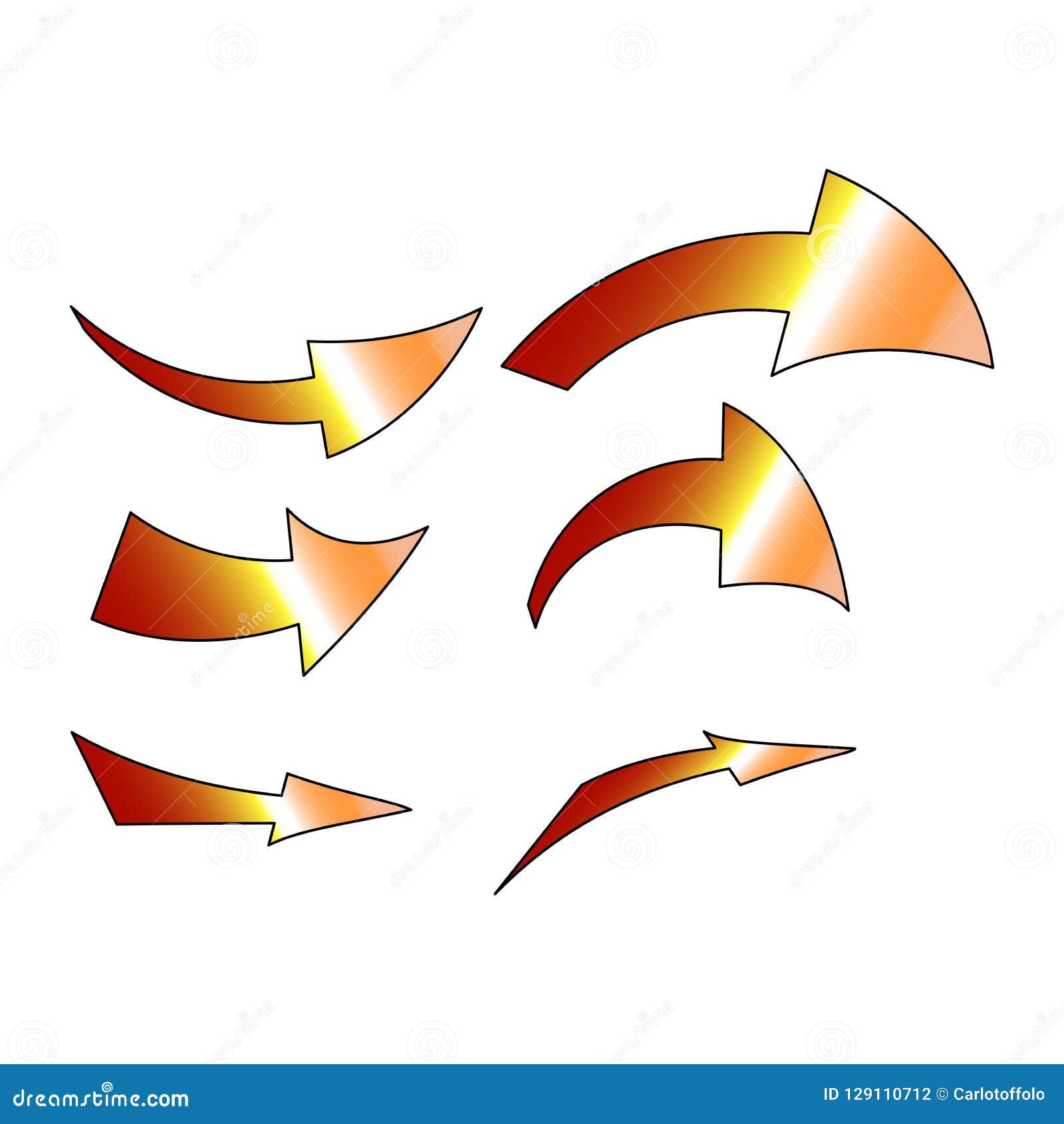 Warped Arrows Collection - Vector Stock Vector - Illustration of ...