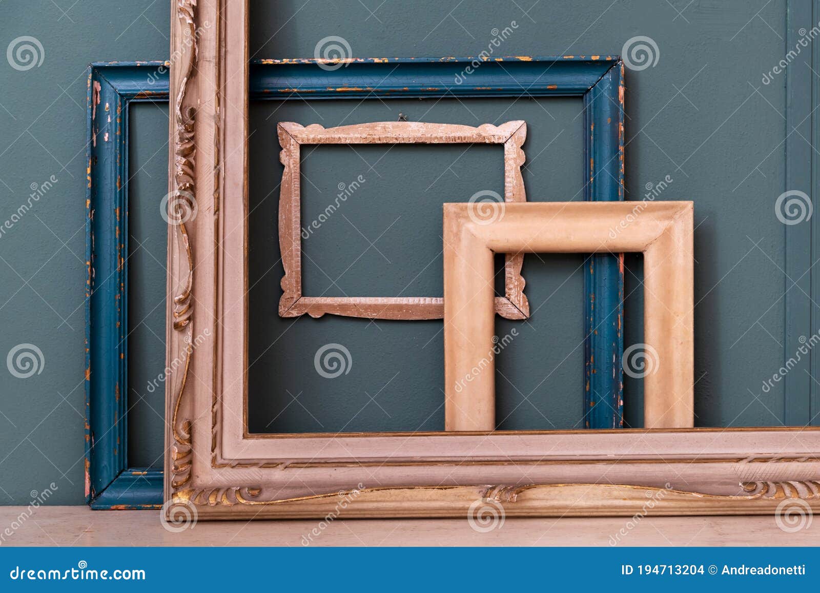 Collection of Assorted Rectangular Vintage Frames Stock Photo - Image ...