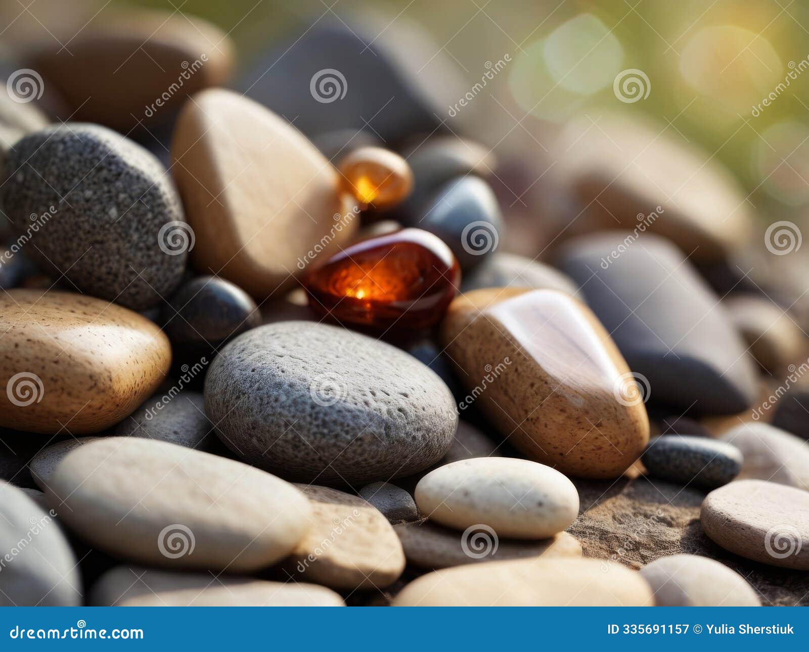 Collection of Assorted Stones and Wooden Objects. Stock Image - Image ...