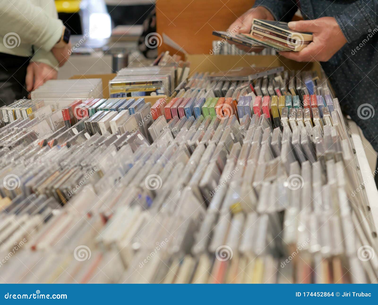 A Collection of Audio CDs. Music Store Stock Photo - Image of ...
