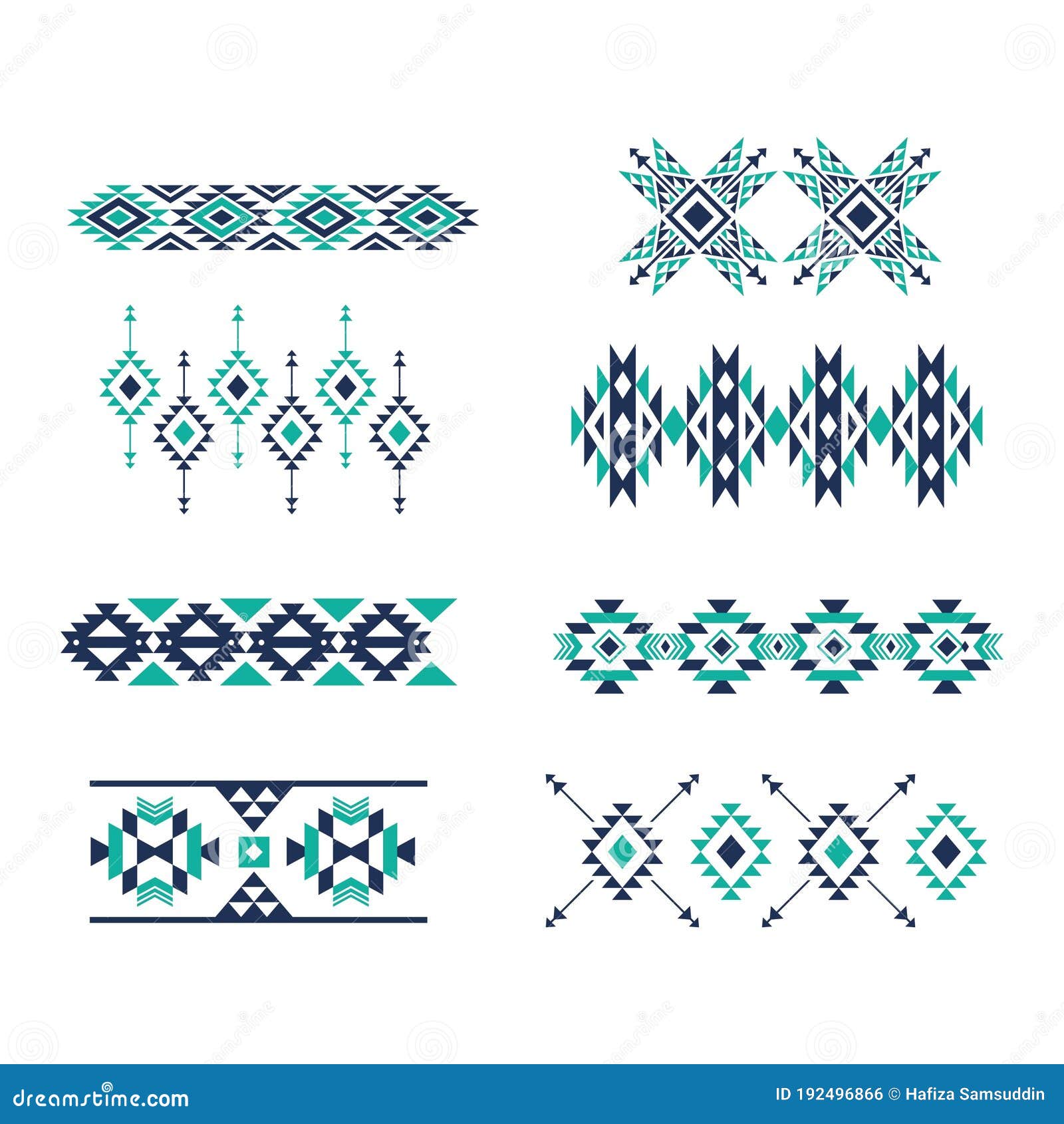 Collection of Aztec Design Concepts. Vector Illustration Decorative ...