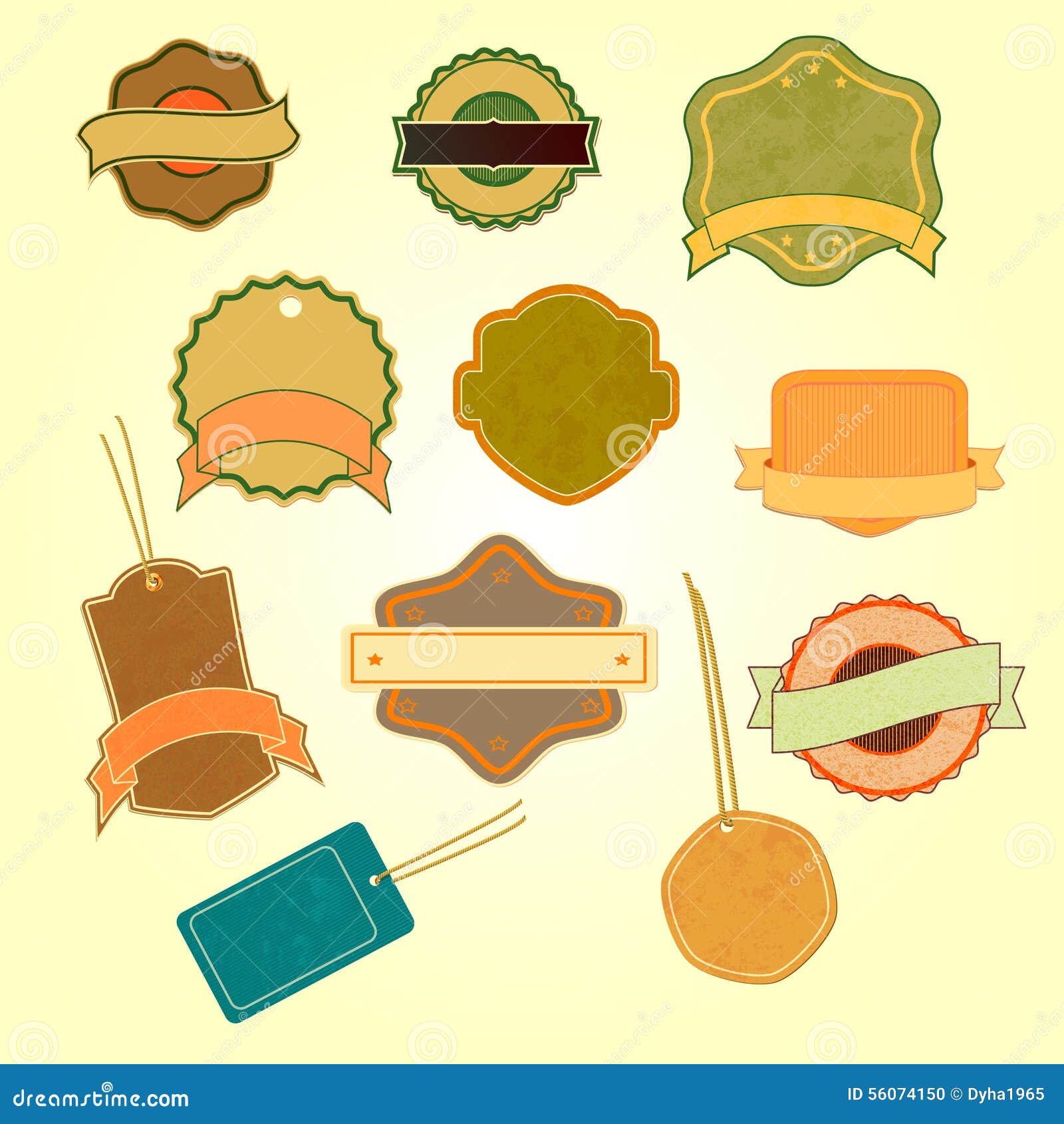 Collection of badges03 stock vector. Illustration of ribbon - 56074150