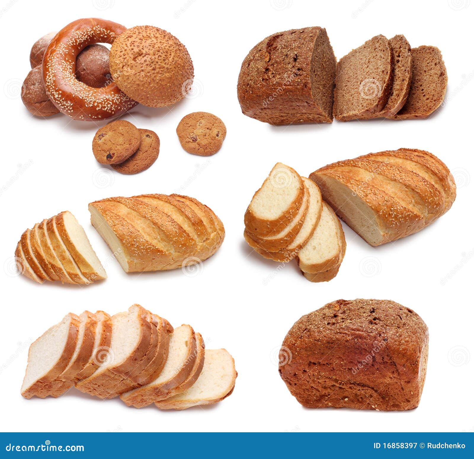 Collection of baked bread stock image. Image of biscuit - 16858397