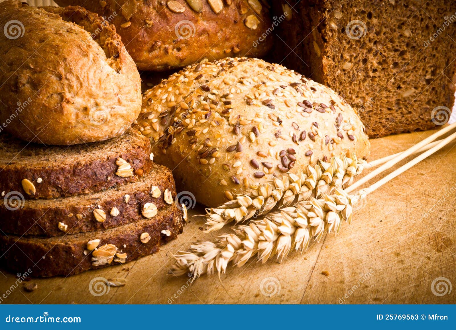 Collection of baked bread stock image. Image of fiber - 25769563