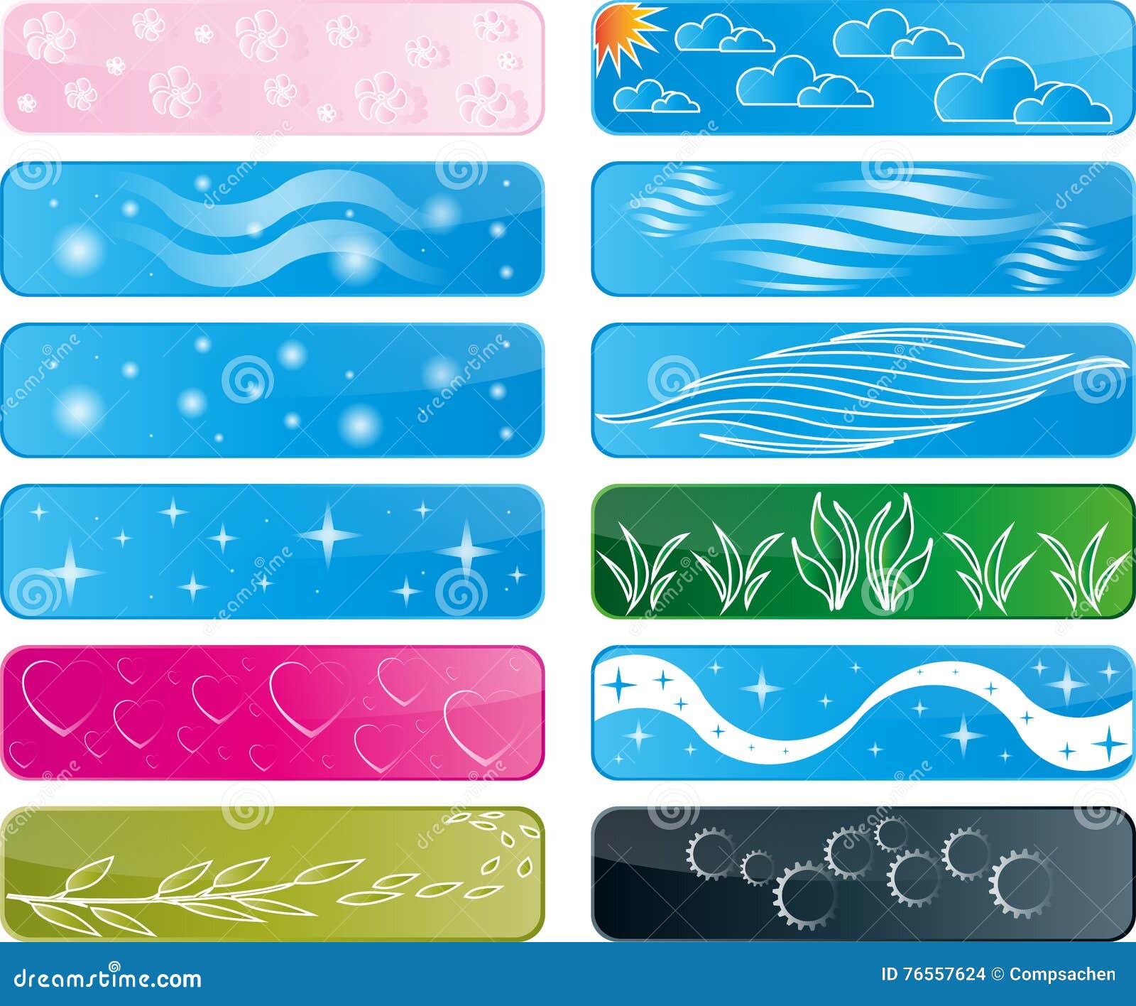 Collection, Banner, Background, Button Stock Vector - Illustration of ...
