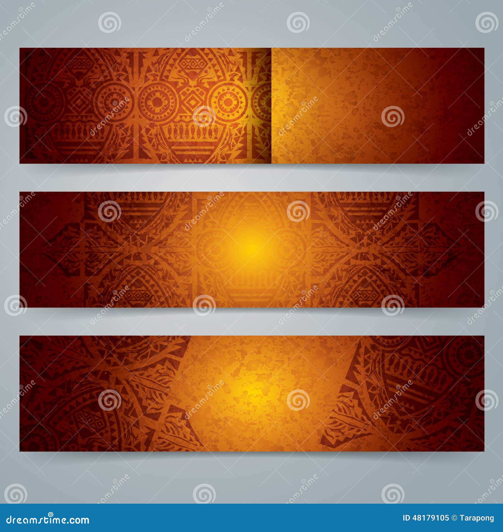 Collection Banner Design, African Art Background. Stock Vector ...