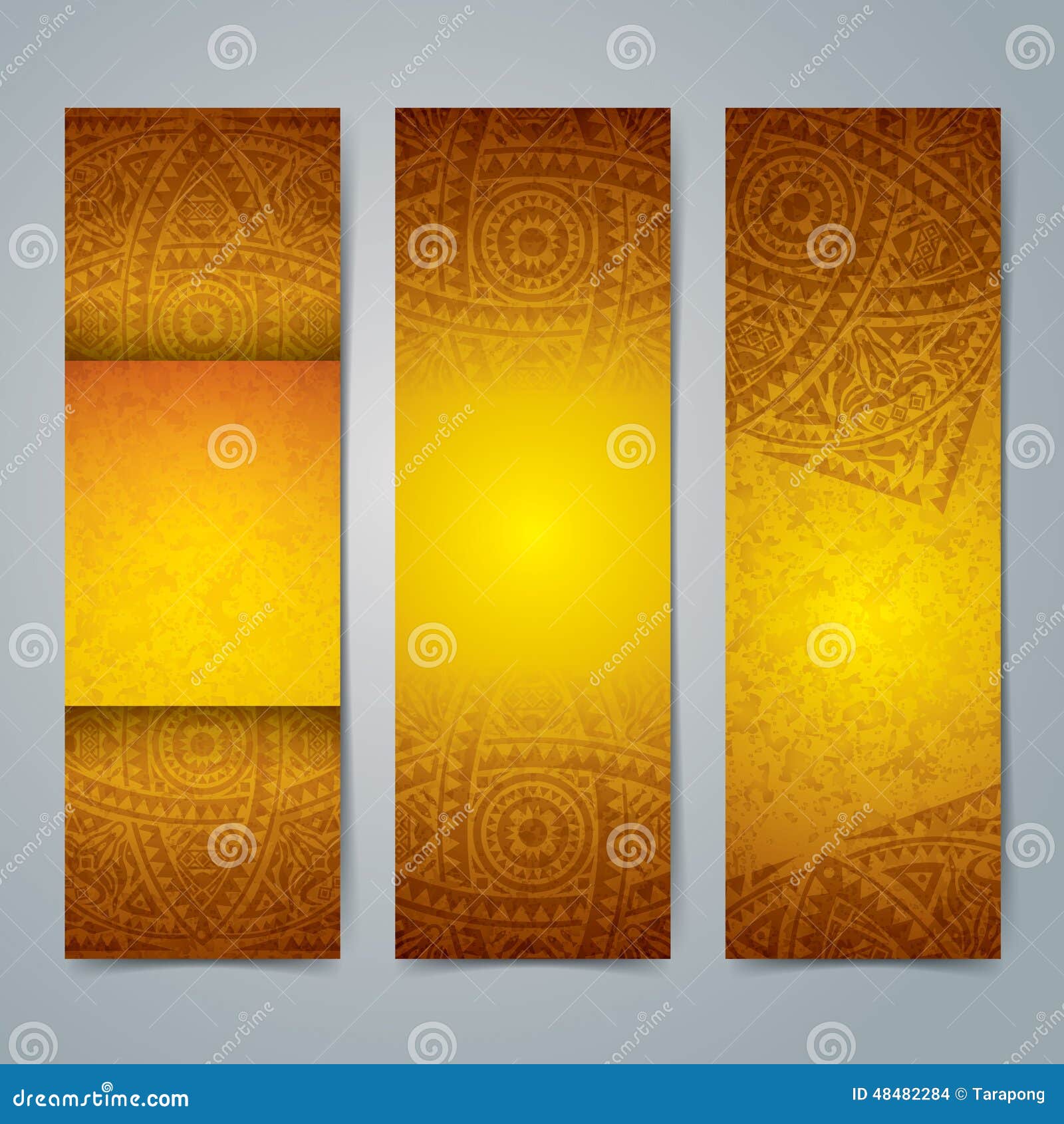 Collection Banner Design, African Art Background. Stock Vector ...