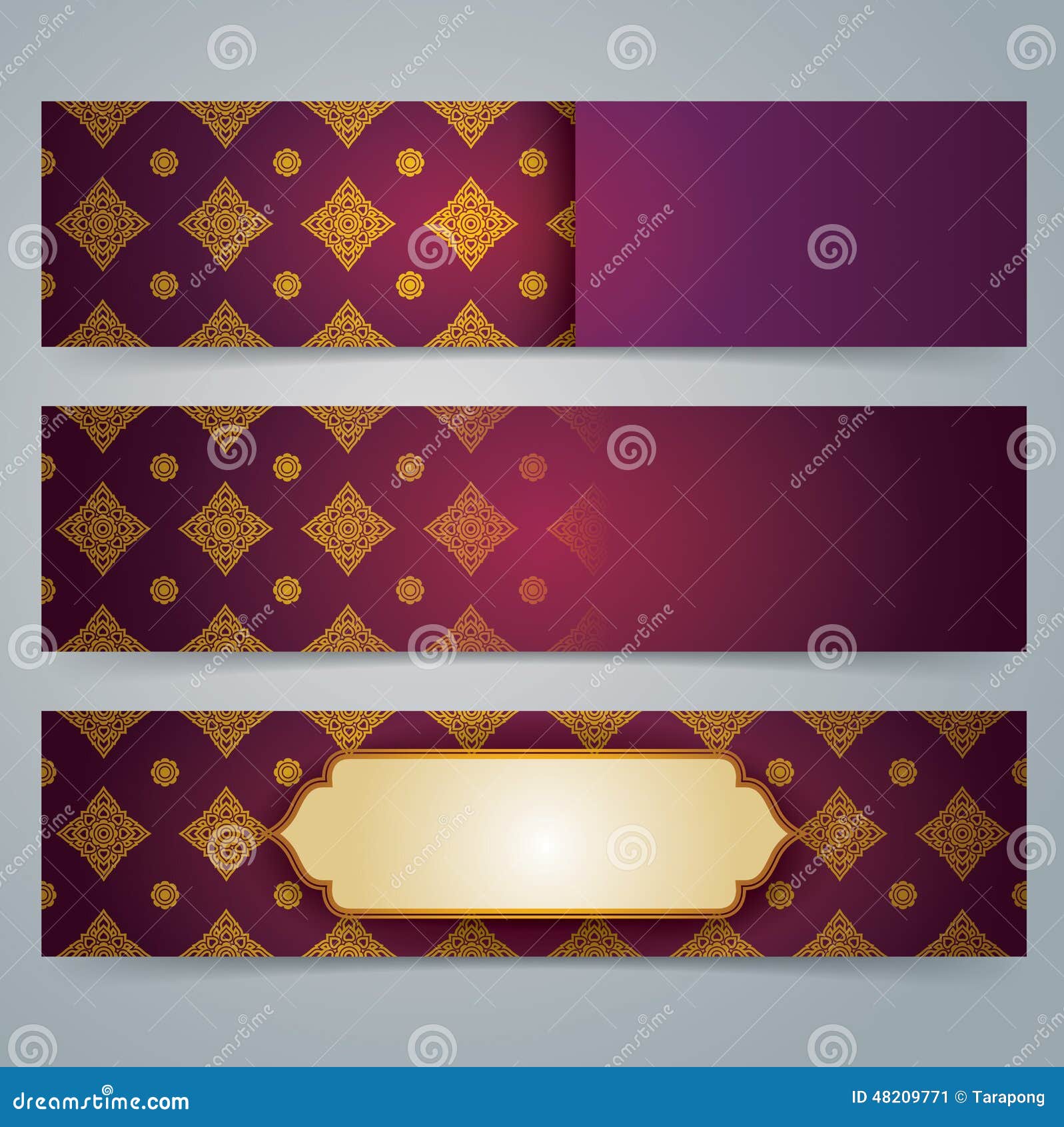 Collection Banner Design, Asian Art Background. Stock Vector ...