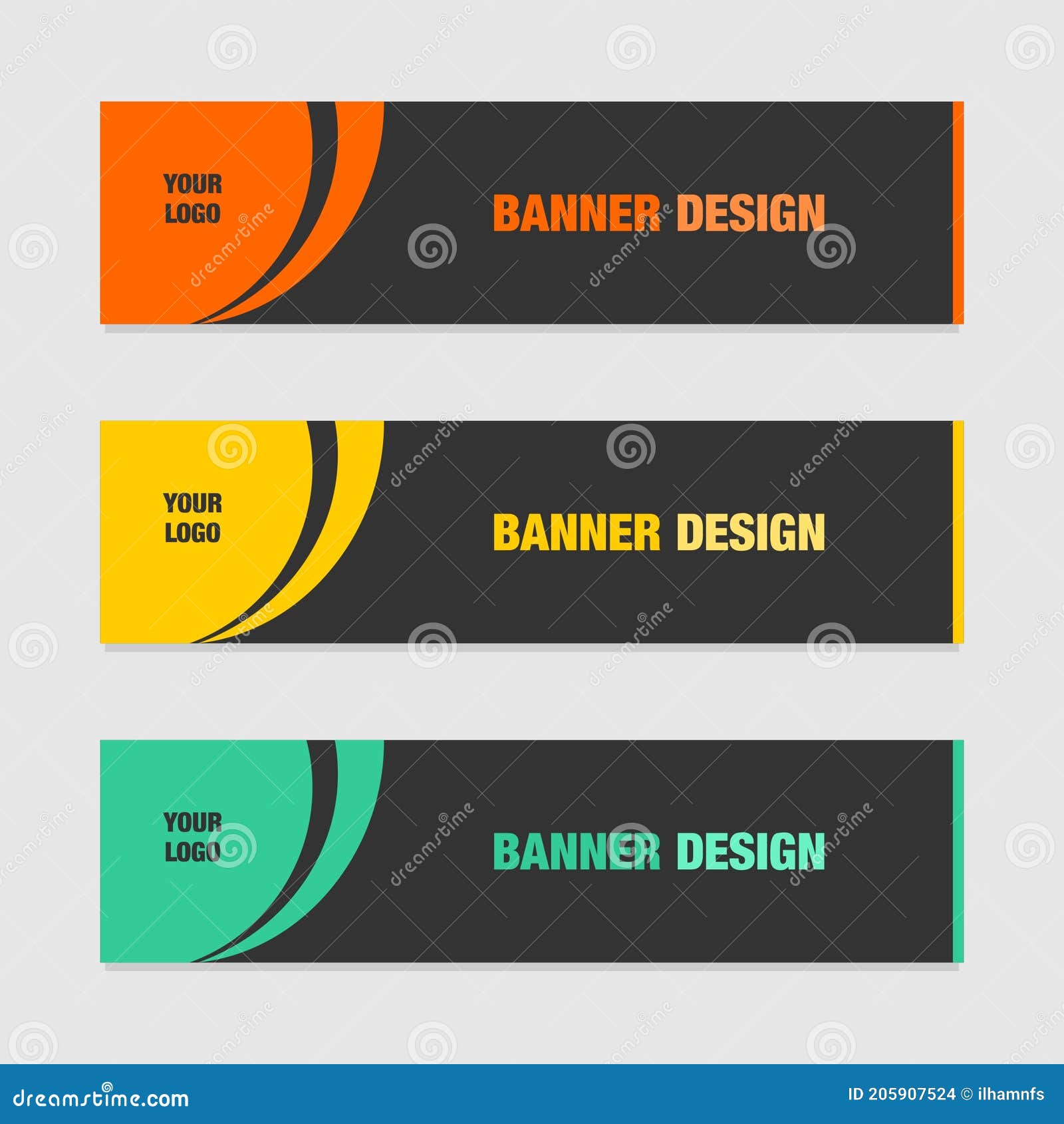 Collection of Banner Design Template Stock Vector - Illustration of ...