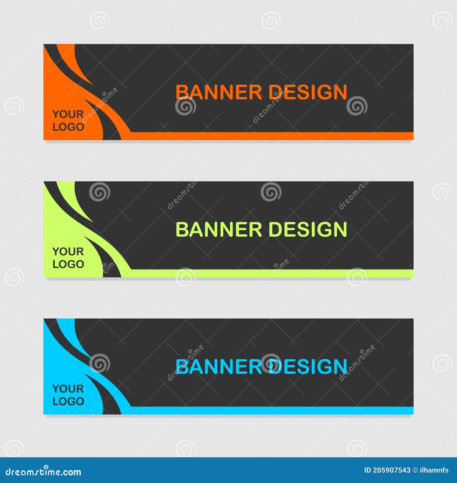 Collection of Banner Design Template Stock Vector - Illustration of ...