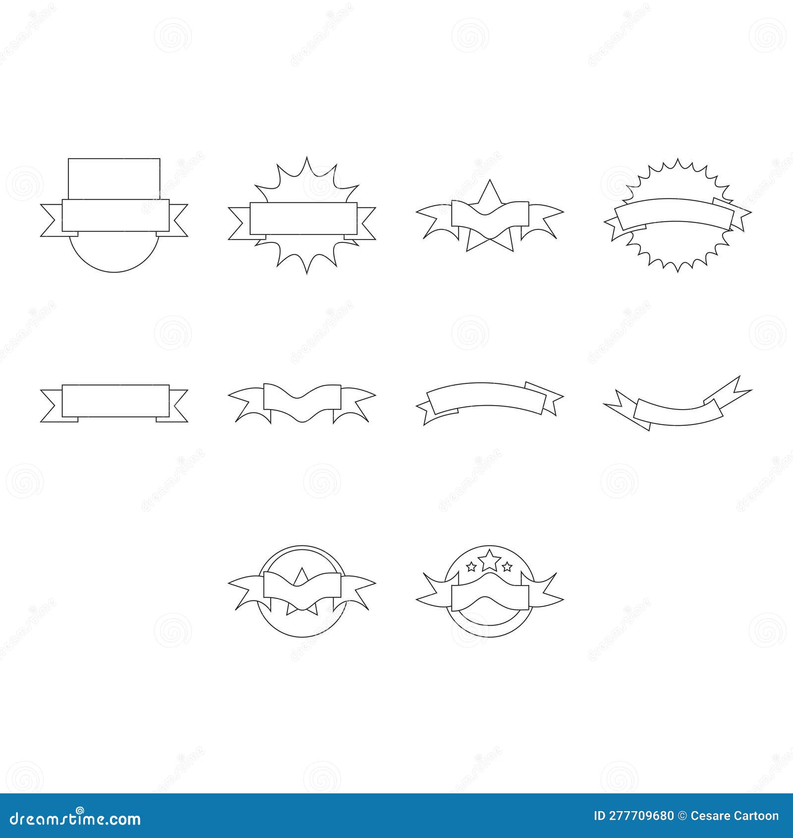 Banner icon set stock vector. Illustration of ribbon - 277709680