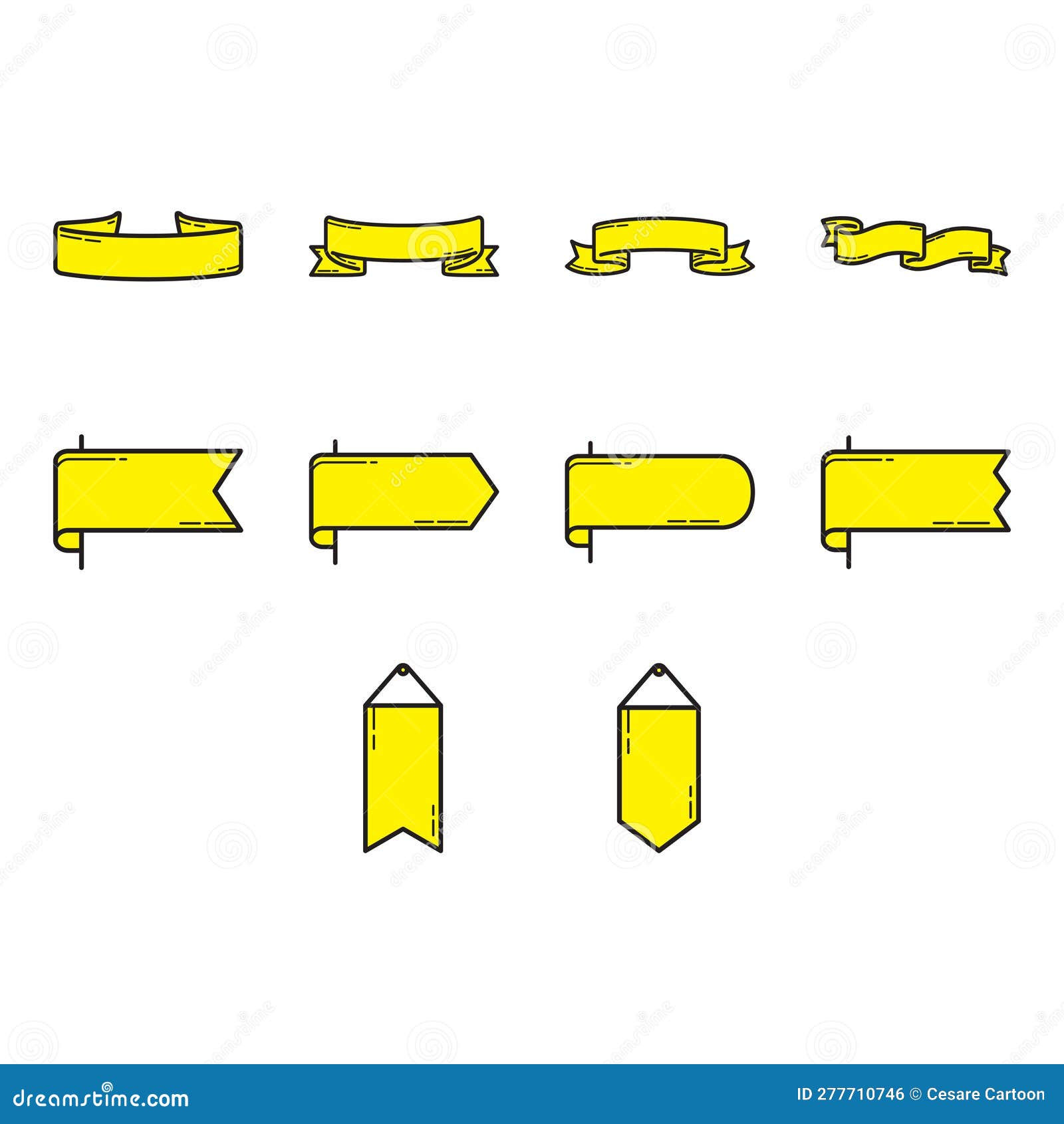 Banner icon set stock vector. Illustration of banner - 277710746