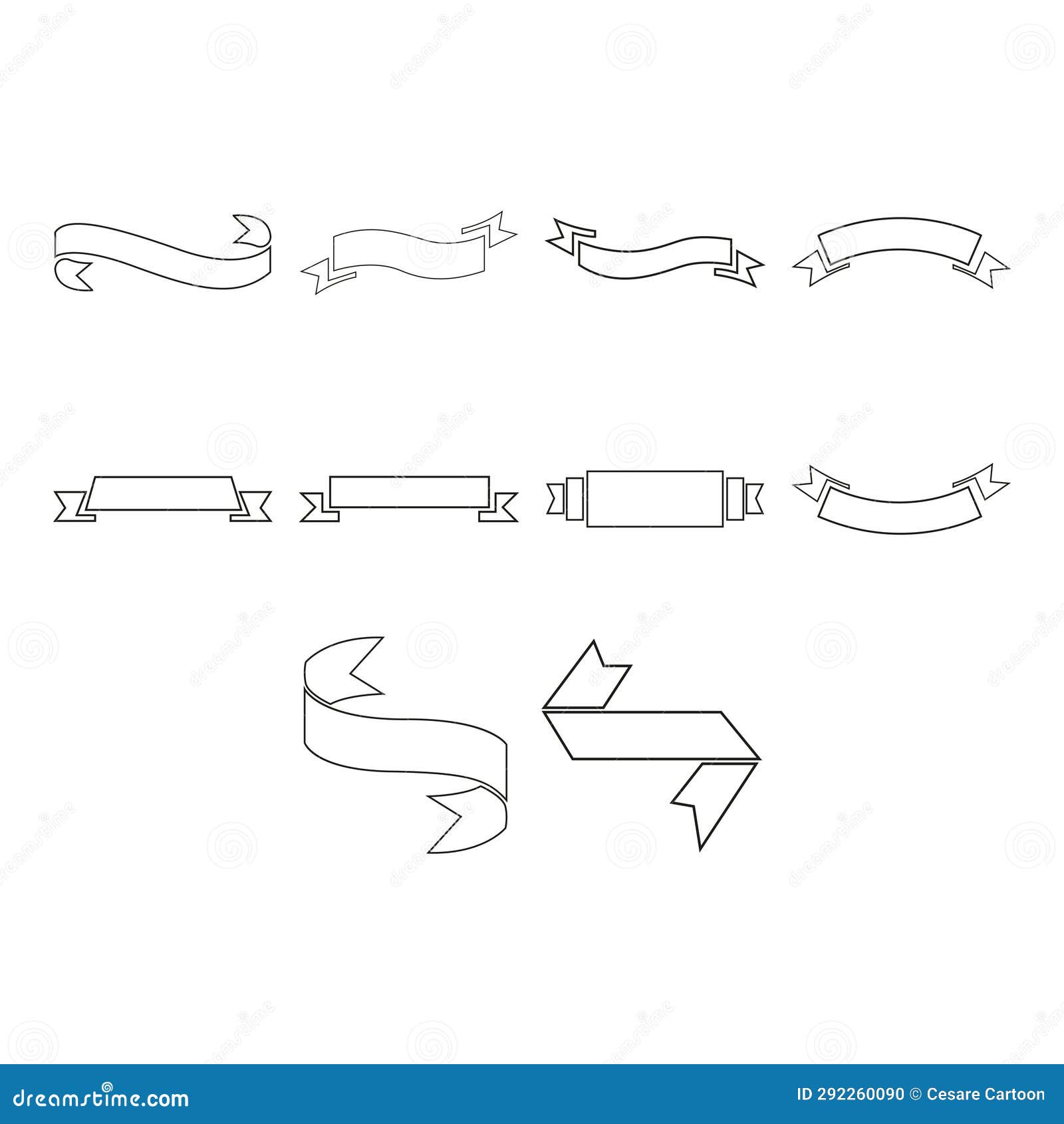 Banner icon set stock illustration. Illustration of banner - 292260090