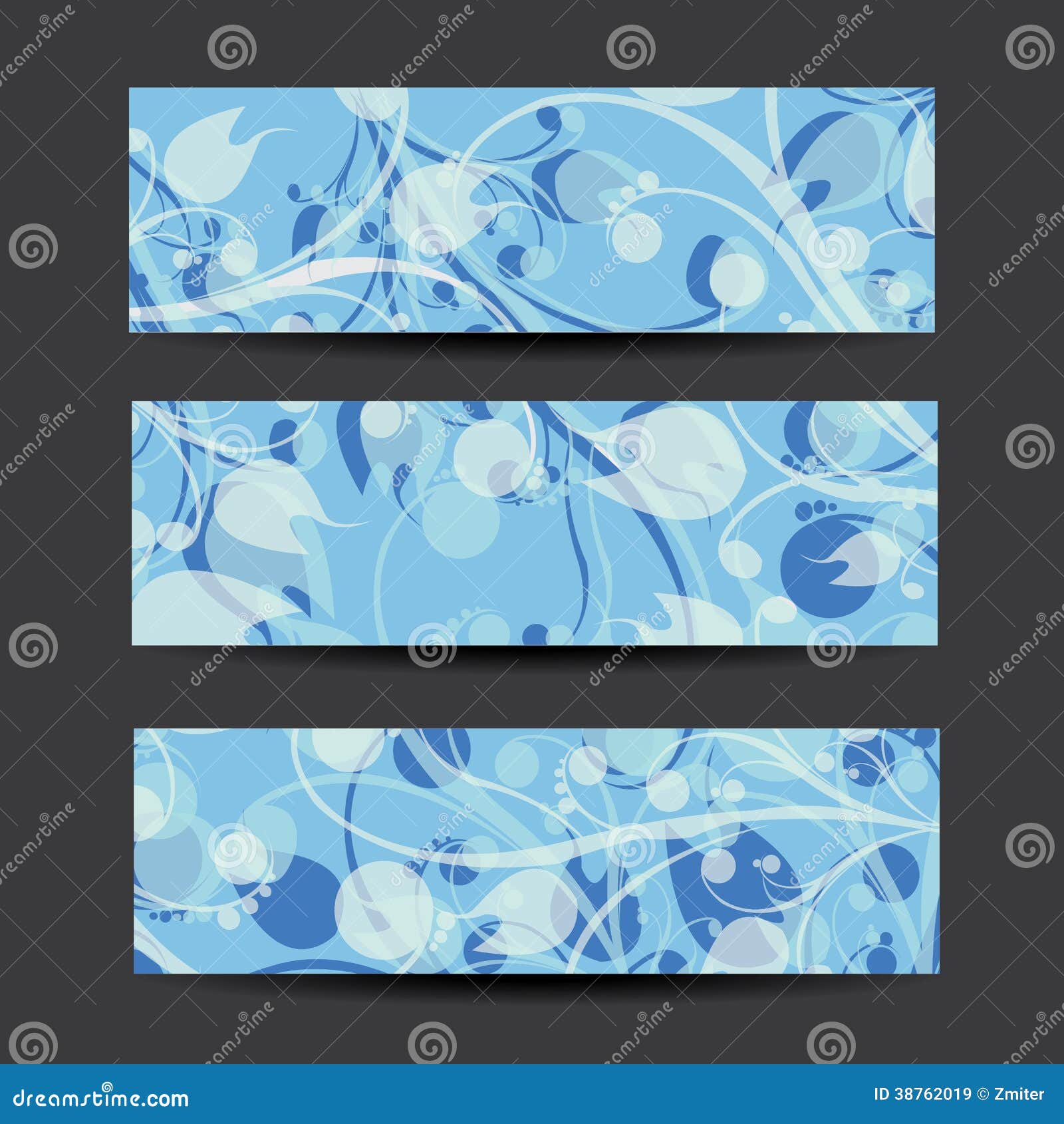Collection Banners Floral Design Stock Illustration - Illustration of ...