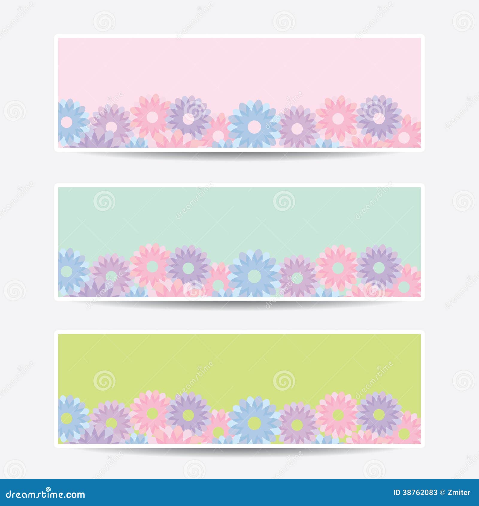 Collection Banners Floral Design Stock Illustration - Illustration of ...