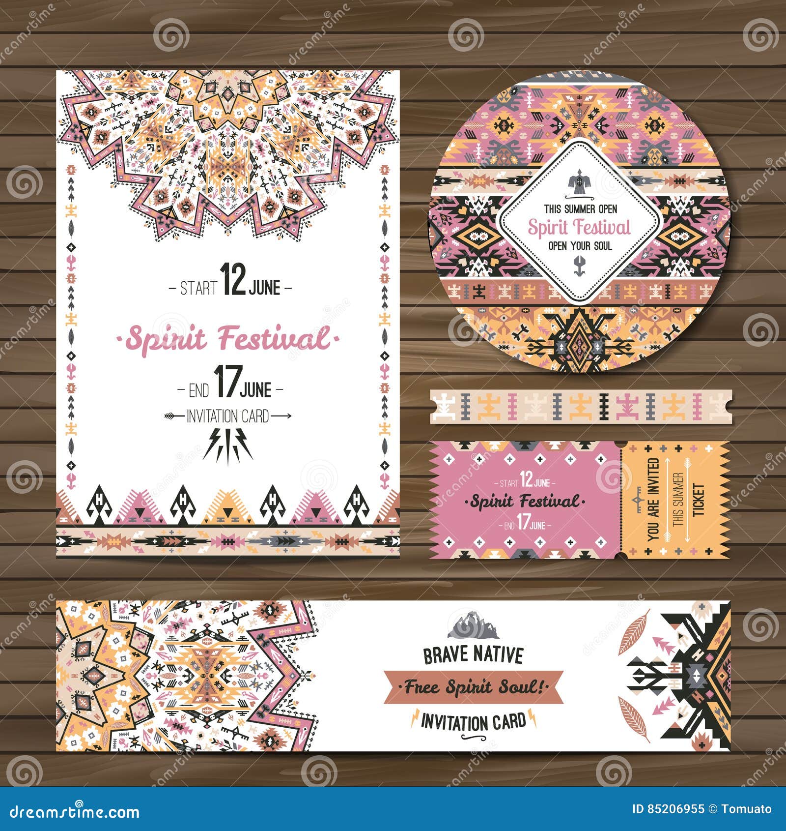 Collection of Banners, Flyers or Invitations with Geometric Elements ...