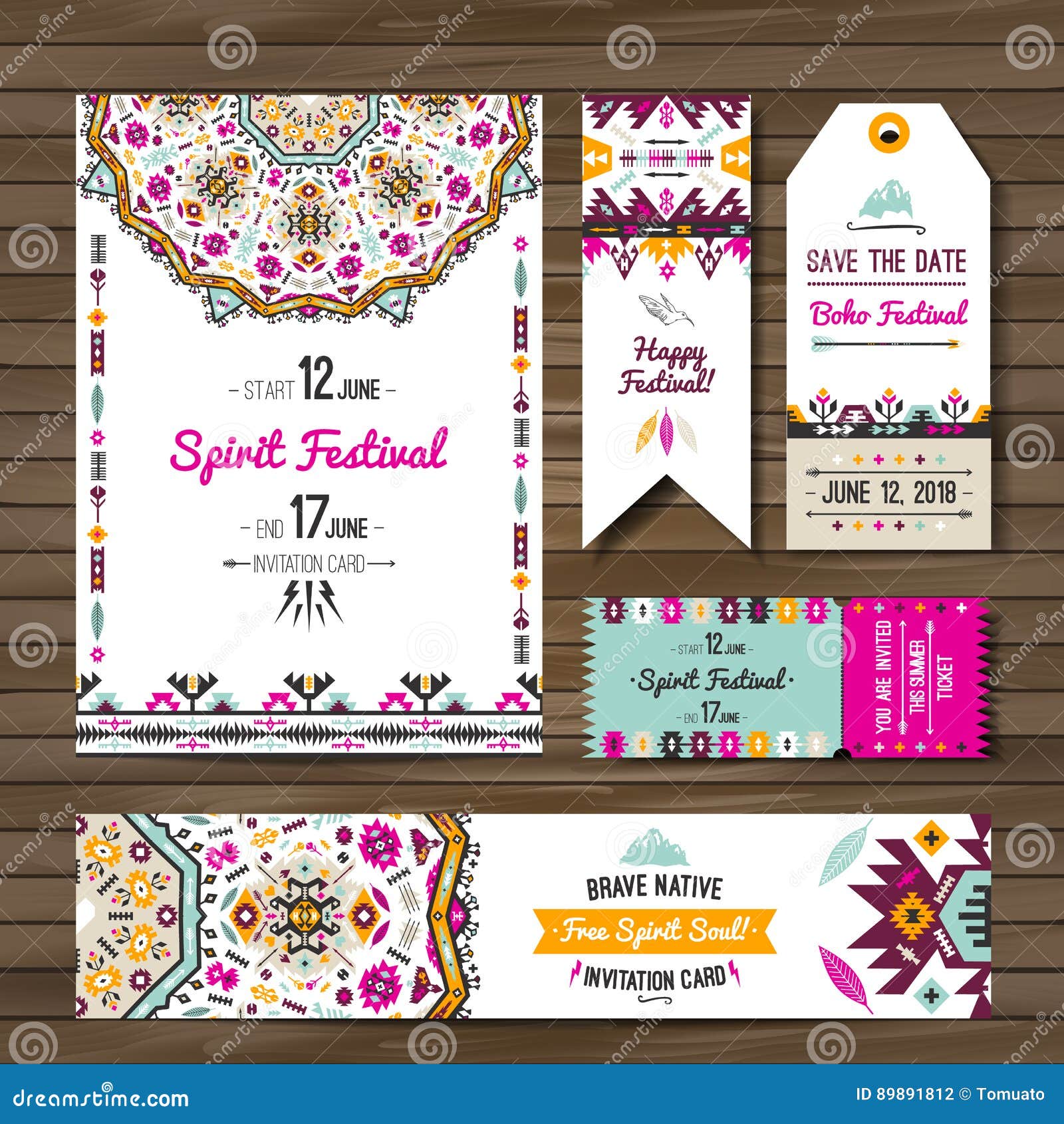 Collection of Banners, Flyers or Invitations with Geometric Elements ...