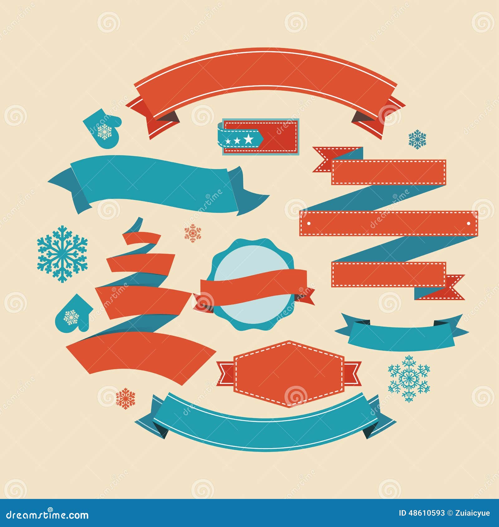 Collection of Banners and Labels Stock Vector - Illustration of antique ...