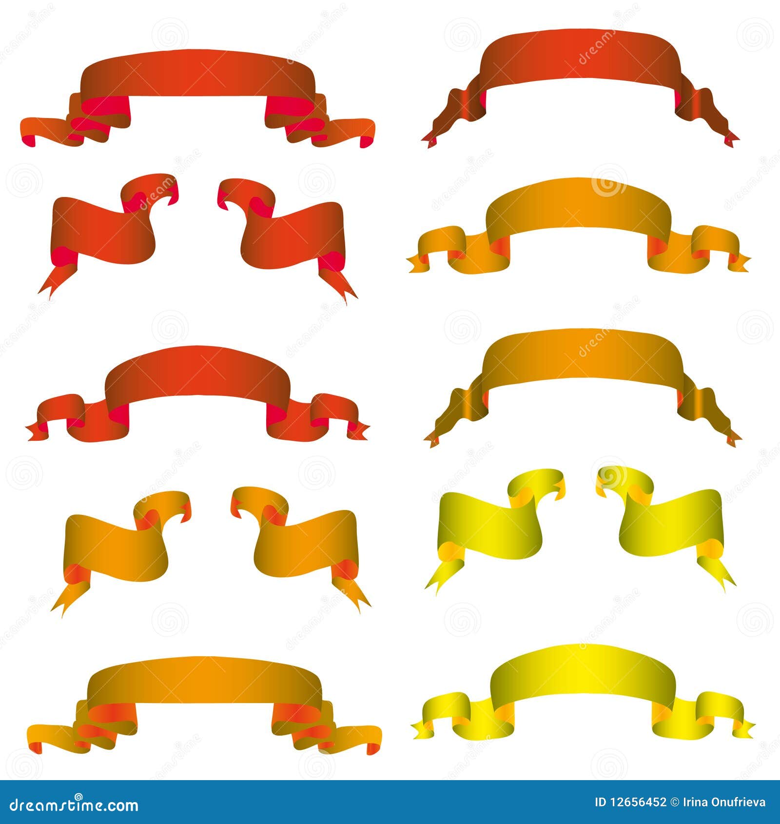 The Collection of Banners from the Tapes Stock Vector - Illustration of ...