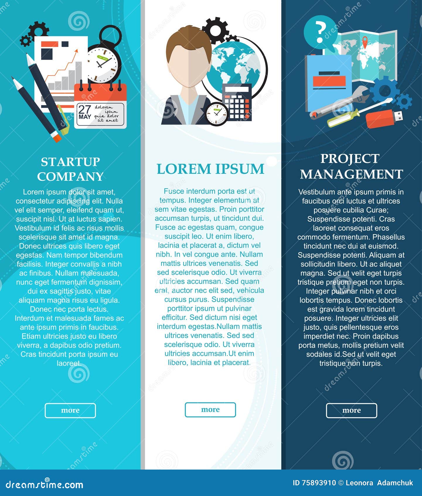 Collection of Banners for Your Design. Flat Vector Illustration ...