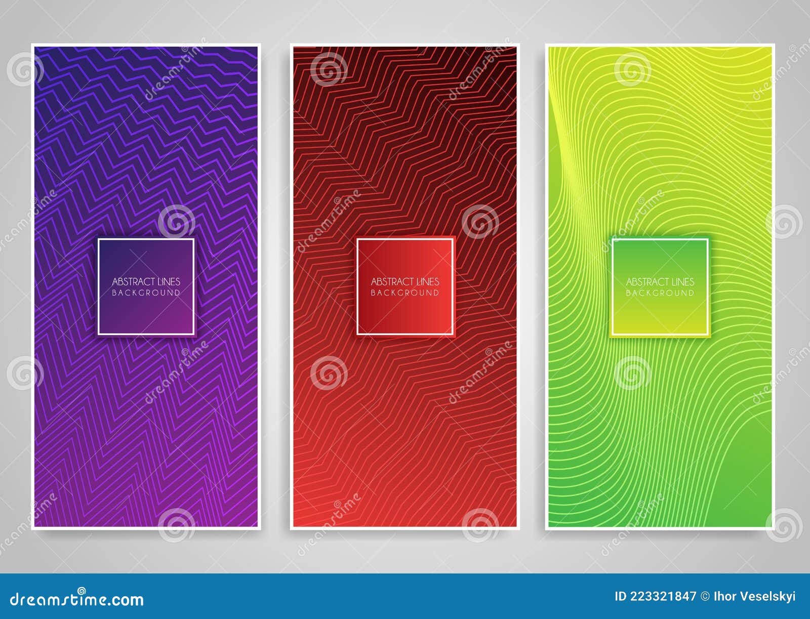 Collection of Banners with Zig Zag Designs Stock Vector - Illustration ...
