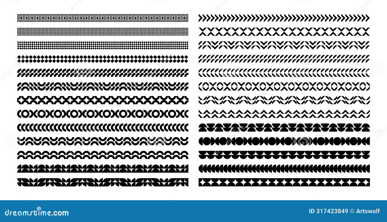 Collection of Basic Shape Abstract Divider Design Stock Illustration ...