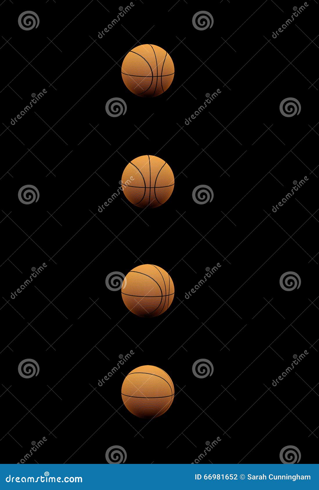 Collection of Basketballs Isolated on Black Stock Photo - Image of ...