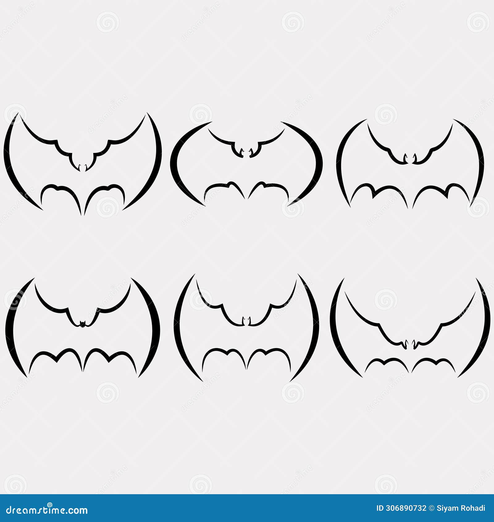 Collection of bat logos stock vector. Illustration of icon - 306890732