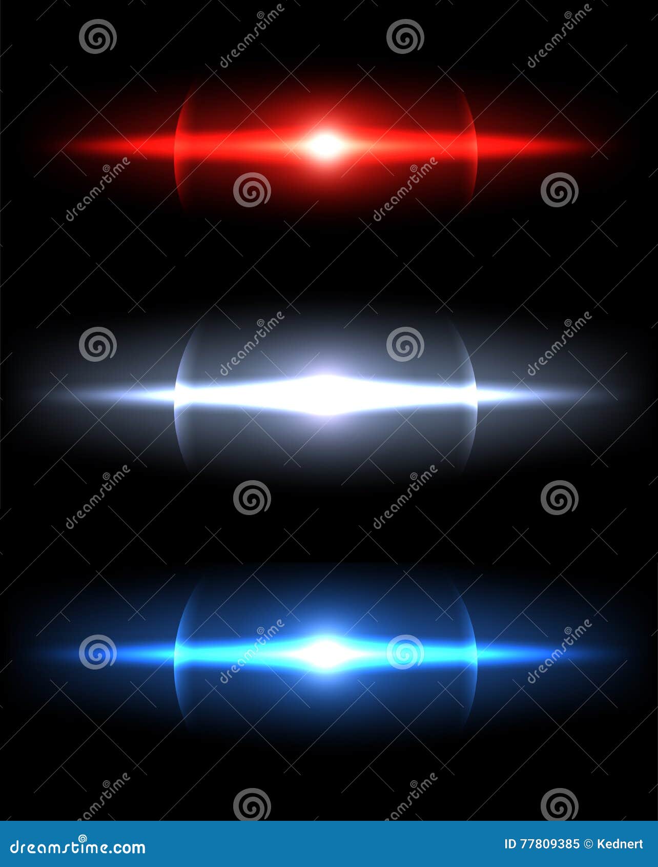 Collection of Beautiful Bright Lens Flares. Lighting Effects of Flash ...