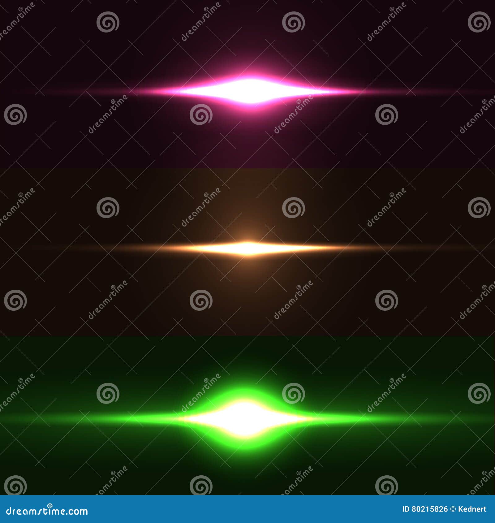 Collection of Beautiful Bright Lens Flares. Stock Vector - Illustration ...