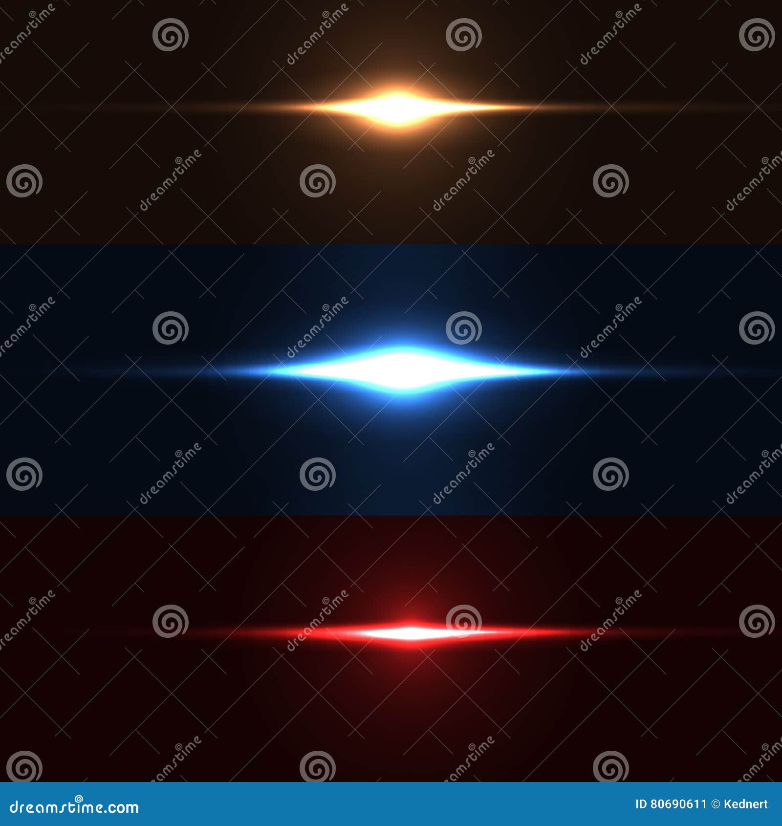 Collection of Beautiful Bright Lens Flares. Lighting Effects of Flash ...