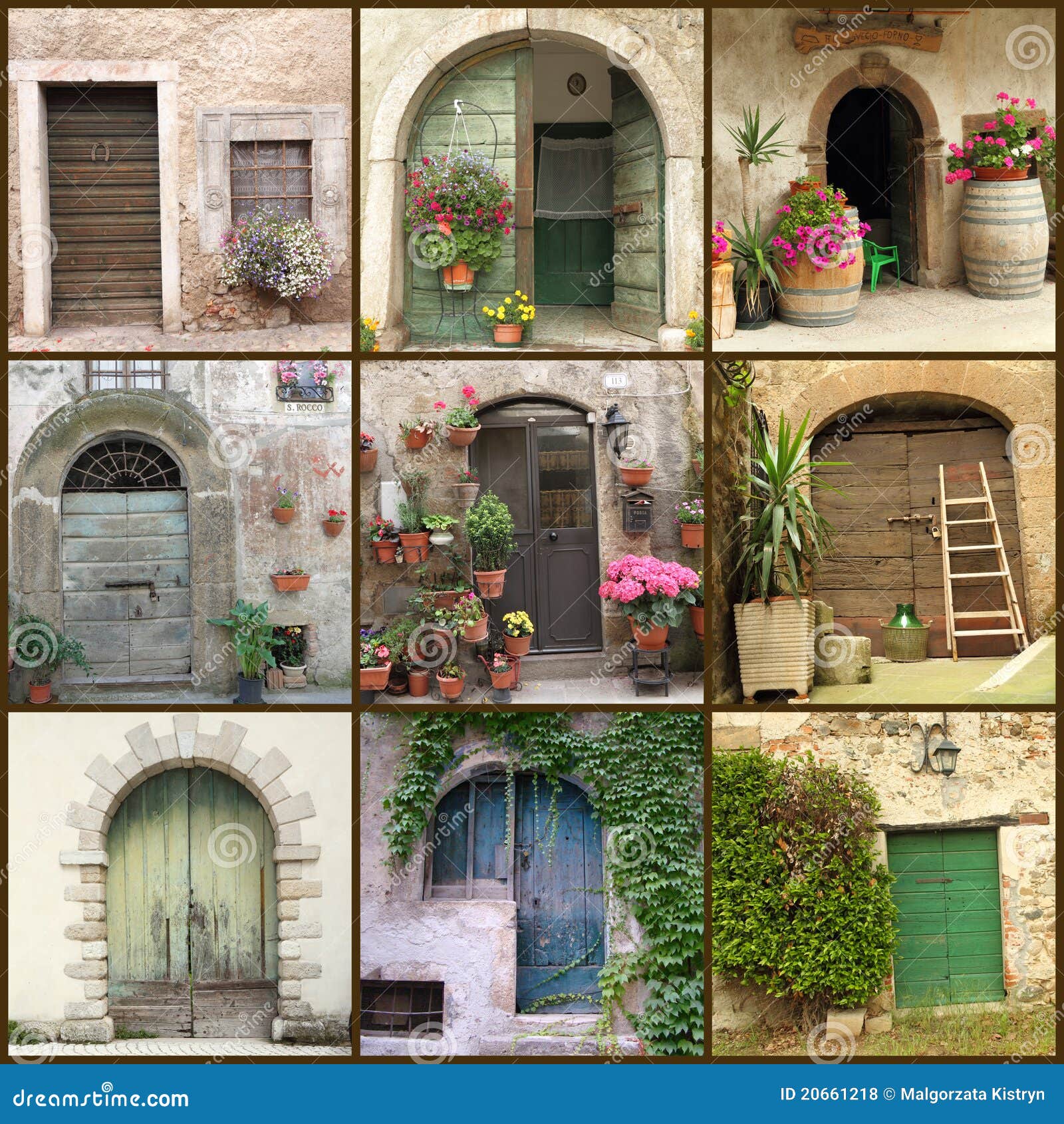 Collection of Beautiful Rustic Doors Stock Photo - Image of farm ...