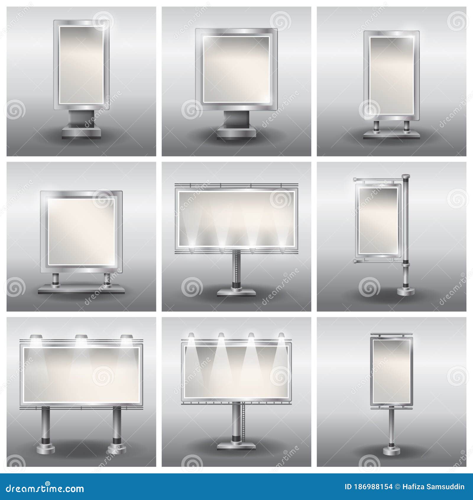 Collection of Billboards. Vector Illustration Decorative Design Stock ...
