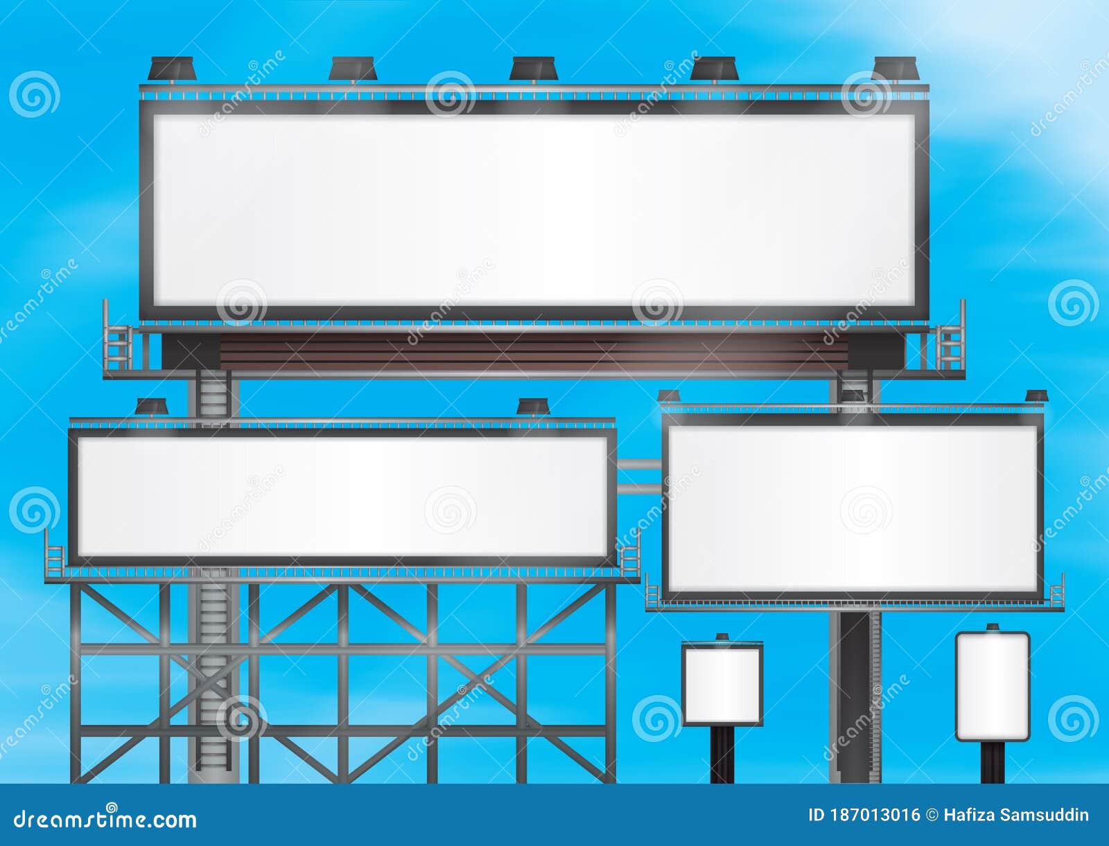 Collection of Billboards. Vector Illustration Decorative Design Stock ...