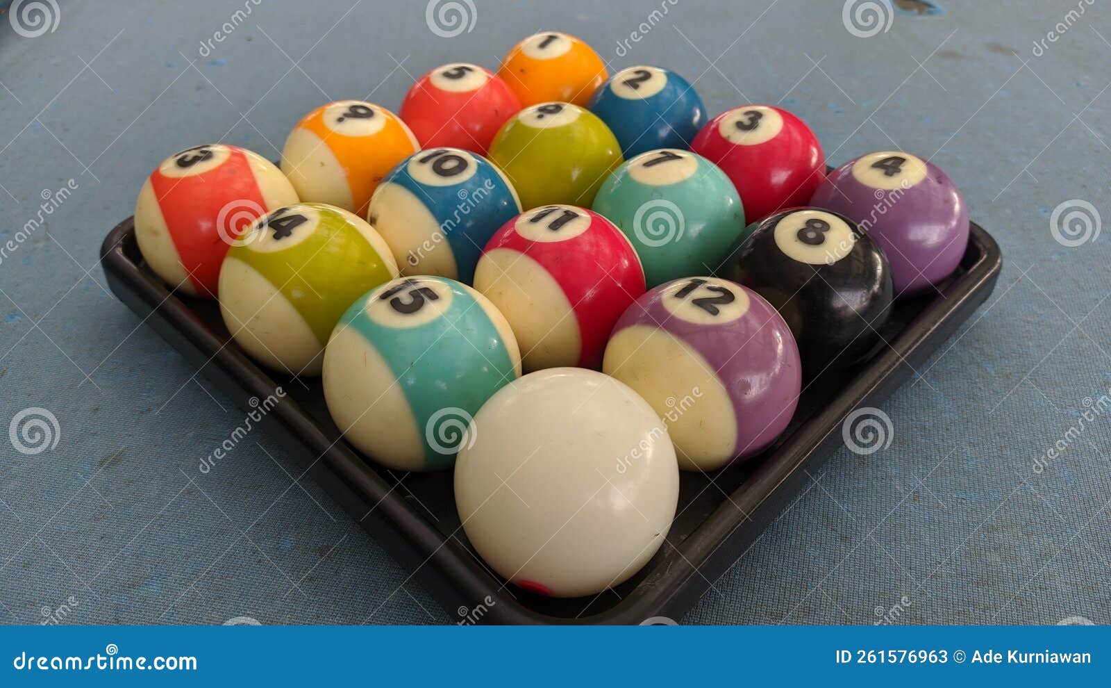 A Collection Of Billiard Balls Arranged Sequentially Stock Image Image Of White Including