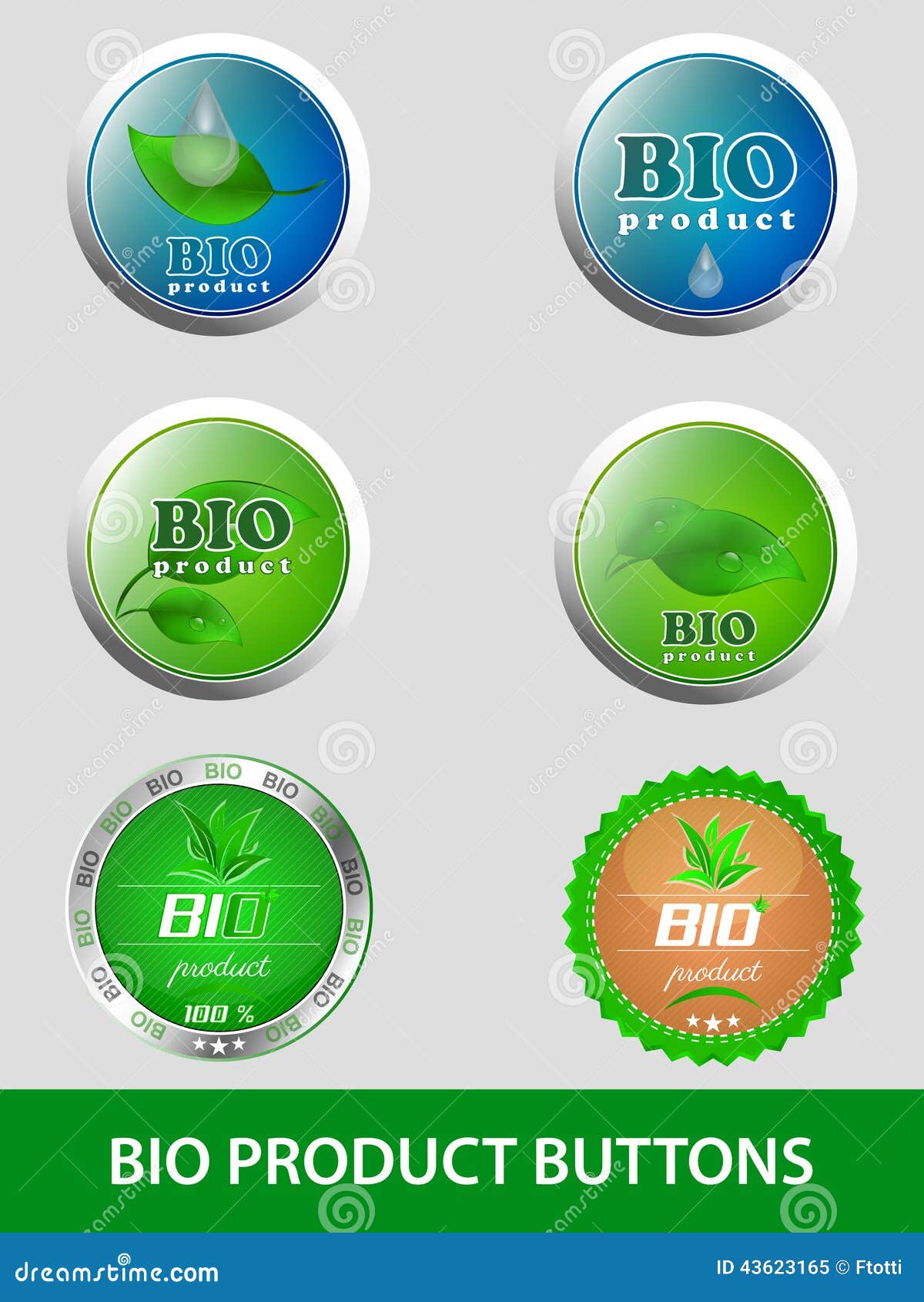 Collection of Bio Product Buttons, Icons Stock Vector - Illustration of ...