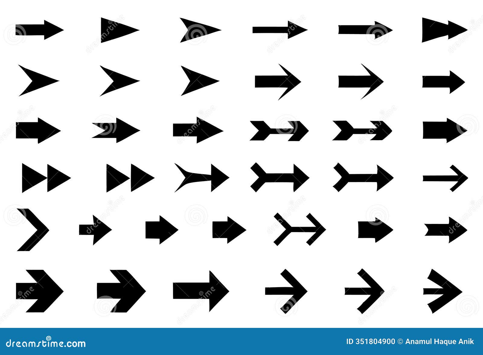 Collection of Black Arrows Design Elements Direction Indicators UI ...