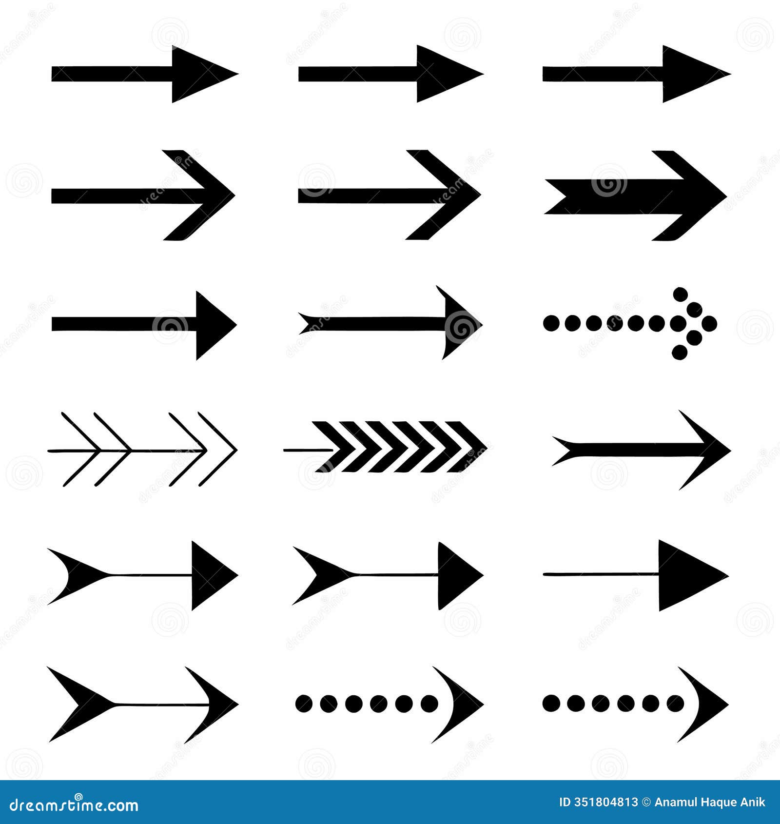 Collection of Black Arrows Design Elements Directions Navigation ...
