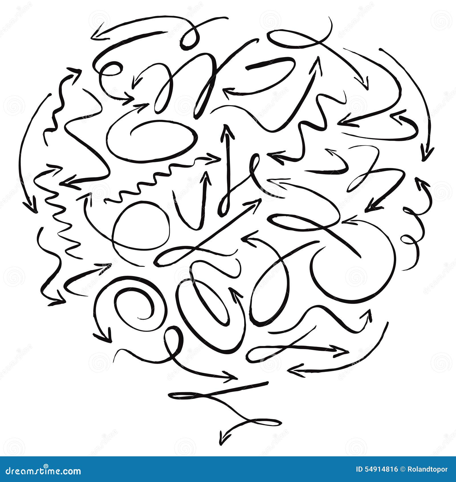 Collection of black arrows stock vector. Illustration of outline - 54914816