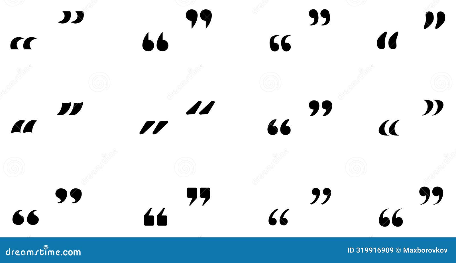 A Collection of Black Quotation Marks in Different Styles Stock Vector ...