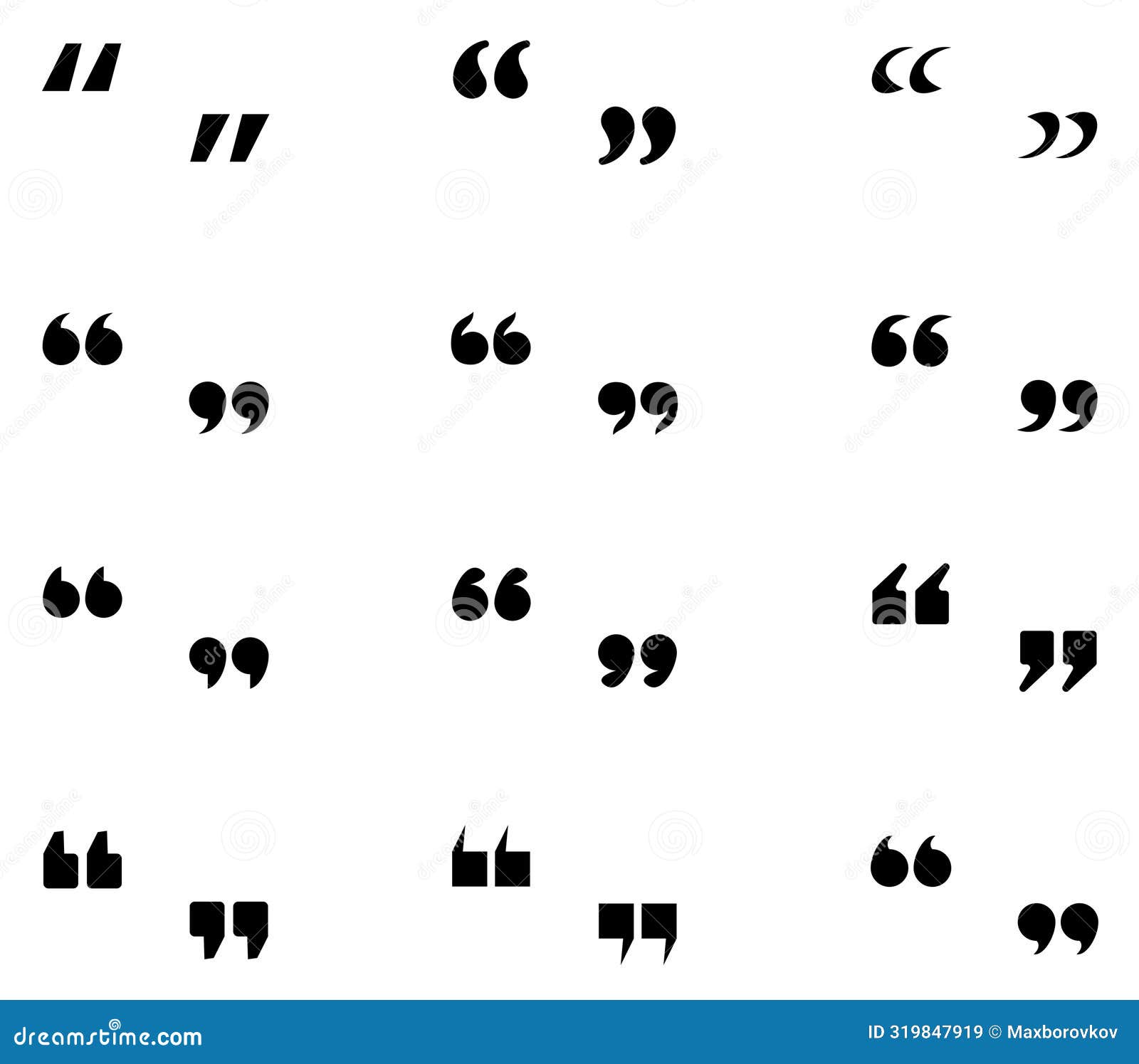 Black Quotation, Characters. Cartoon Vector | CartoonDealer.com #182168713