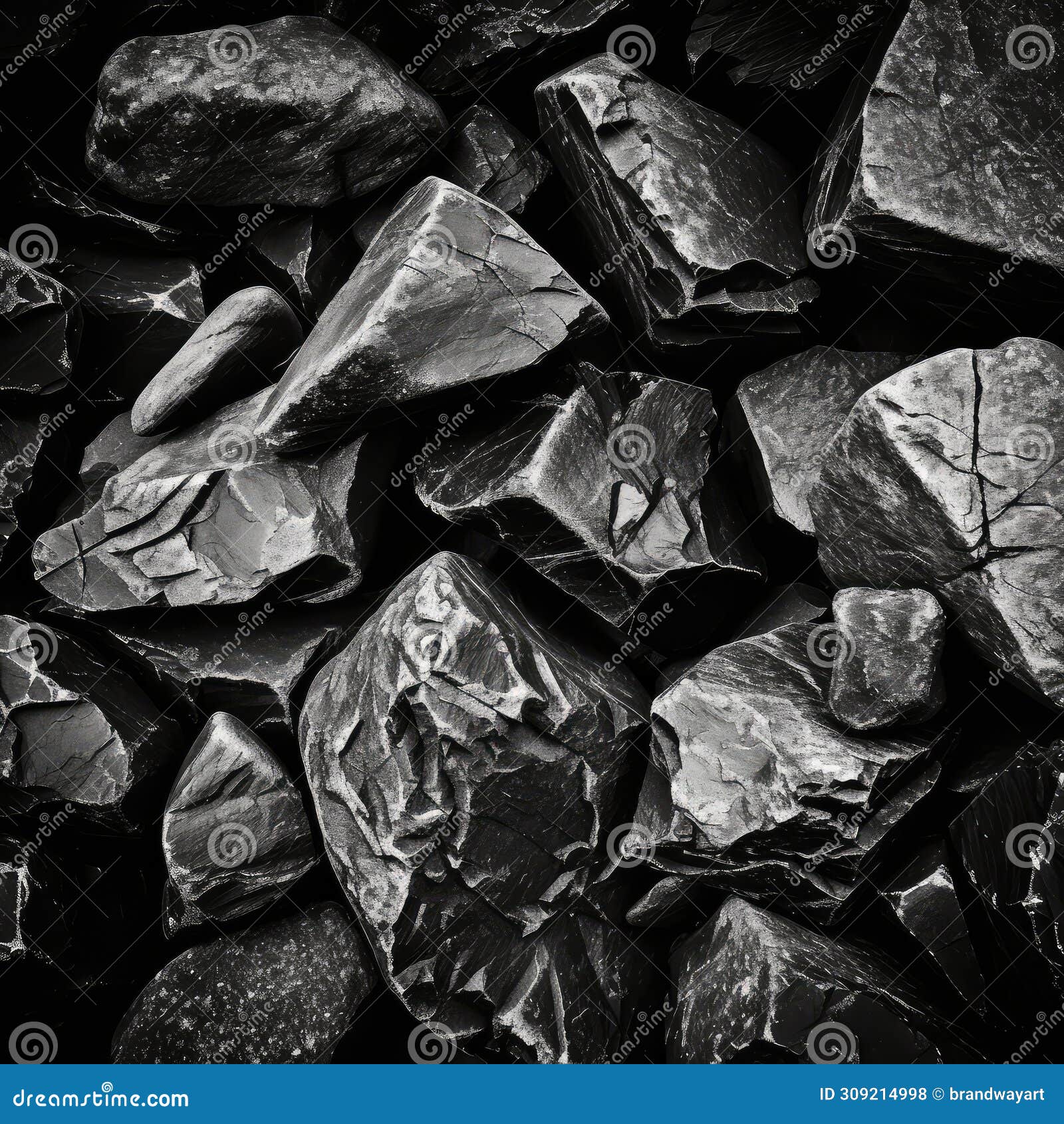 Array of Black Rocks stock illustration. Illustration of assemblage ...