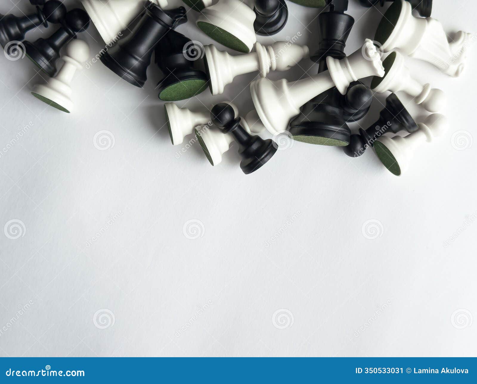 Collection of Black and White Chess Pieces on a Minimalist White ...